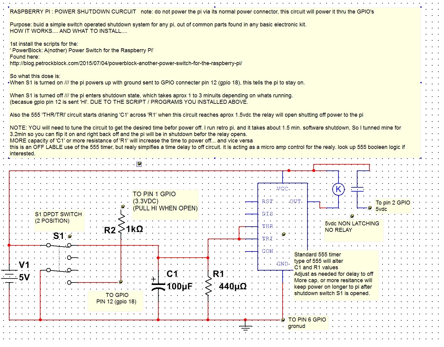 simple shutdown circuit built with basic electonic kit for retropie ...